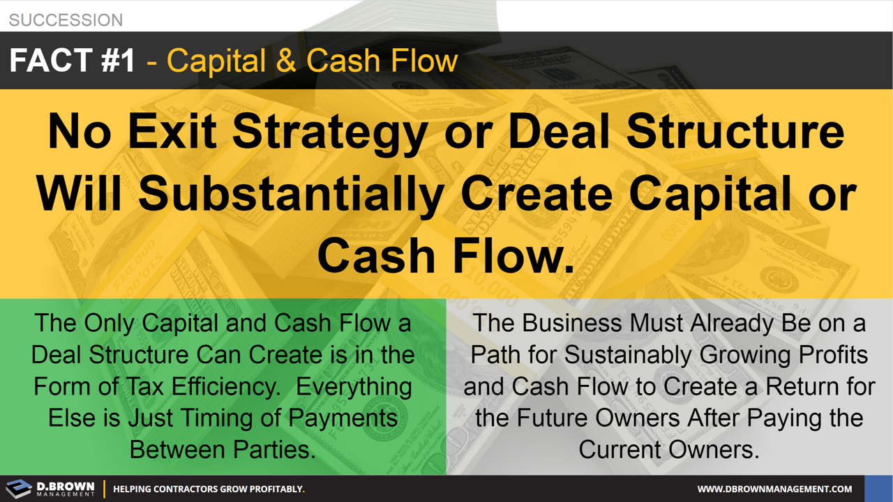 Succession Fact #1: Capital and Cash Flow