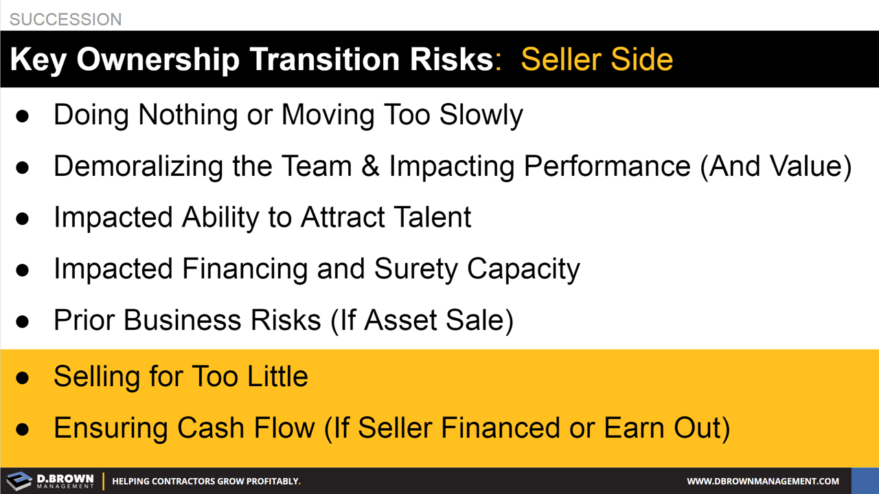 Ownership Transition - Key Seller Risks